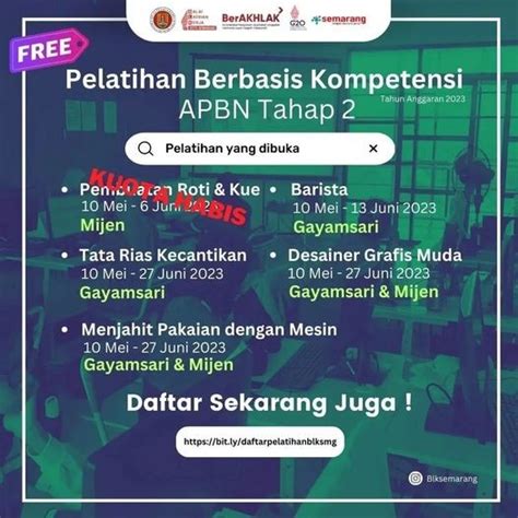 Pendaftaran Pelatihan BLK Semarang Sudah Dibuka Berita