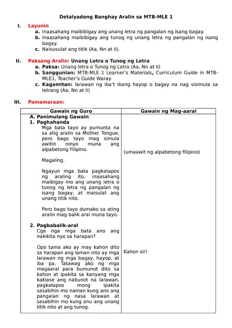 Solution Detalyadong Banghay Aralin Araling Panlipunan 5 Studypool