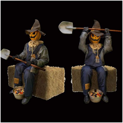 6ft Animated Whimsical Scarecrow Prop