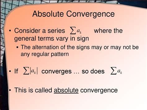 alternating series absolute and conditional convergence ppt download
