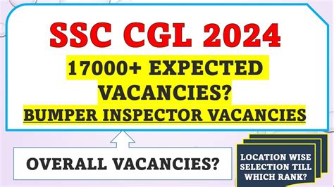 SSC CGL 2024 VACANCIES 17000 LATEST RTI REPLY YouTube