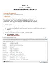 Lab3 YL Docx DCOM 142 Intro To Linux UNIX Lab 3 Accessing Help In
