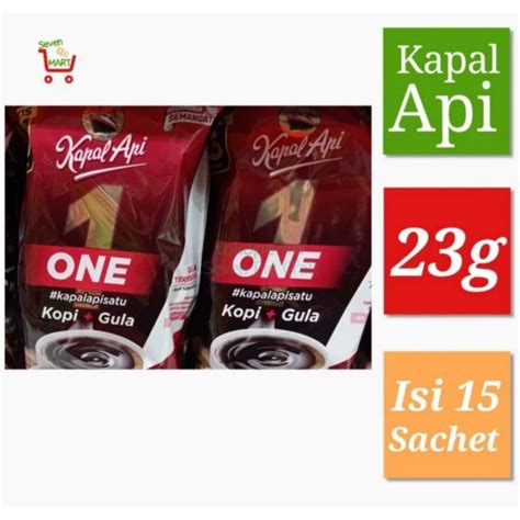 Jual Kapal Api One Kopi Gula Terpisah 15 Sachet Shopee Indonesia