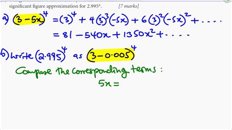 binomial expansion for approximations part 2 youtube