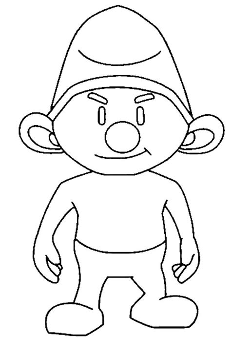 Dibujos para colorear Pitufos fuertes Stumble Guys Páginas para colorear