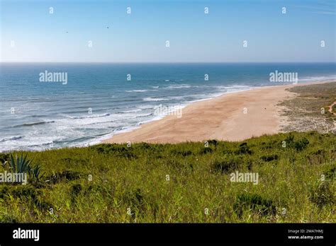 Praia Do Norte Beach In Nazare Is A Surf Spot North Of Lisbon Portugal