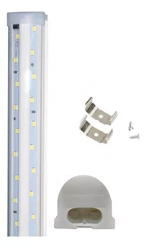Pack 2 Lampara Tubo Barra Doble Led Canaleta Pvc 30w 120 Cm MercadoLibre