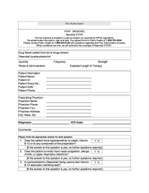 Fillable Online Fillable Online Prior Authorization Criteria Form