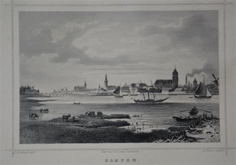 Staalgravure Kampen J L Terwen G B Van Goor Antiquariaat