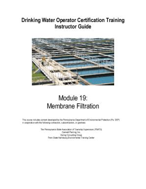 Fillable Online Files Dep State Pa Wastewater Operator Certification