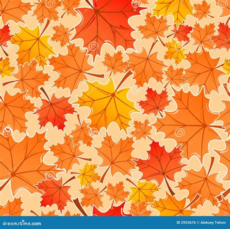 Autumn Leaves Seamless Pattern Stock Vector Image 2953676