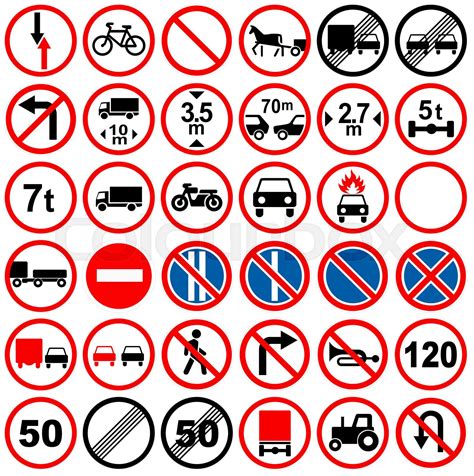 Signs Vej Trafik Stock Foto Colourbox