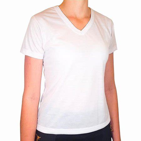 Camiseta Baby Look Branca 100 Poliéster para Sublimação Manga Curta