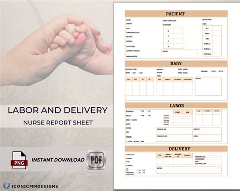 Labor And Delivery Report Sheet Labor And Delivery Nurse Etsy Finland