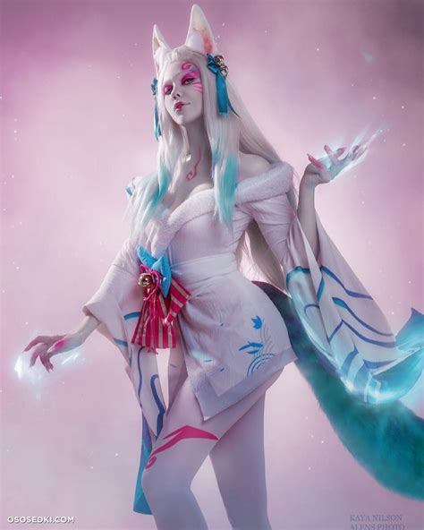 Kaya Nilson Ahri League Of Legends Spirit Blossom Naked Cosplay