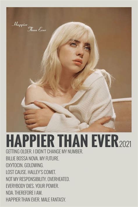 Billie Eilish Happier Than Ever Poster Imagesee