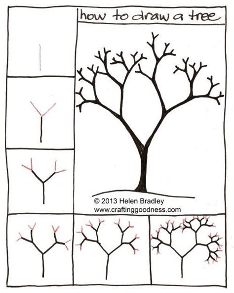 How To Draw A Tree Step By Step This Tutorial Makes So Much Sense By