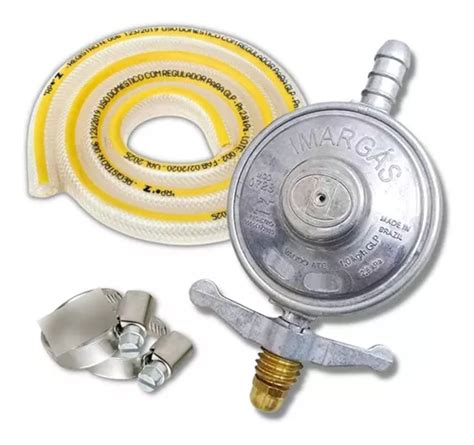 Kit Registro Gás Cozinha Regulador Mangueira Abraçadeira MercadoLivre