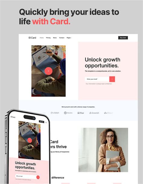 Card Saas Html Responsive Website Template