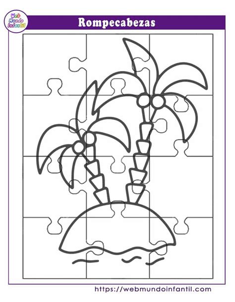 Dibujos De Rompecabezas Para Colorear Y Recortar