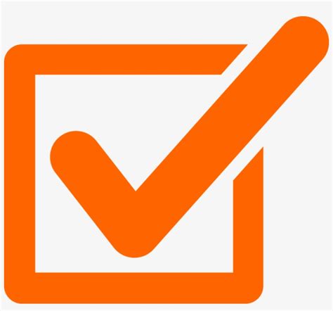 Orange Tick Icon Png