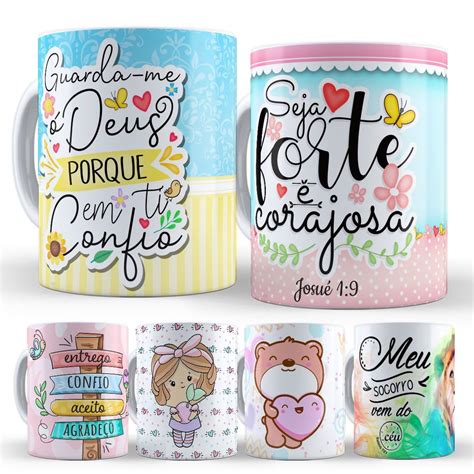 Caneca Frases Biblicas Gospel Cristã Evangélica Vários Modelos