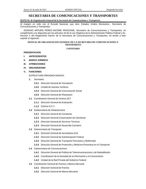 PDF MANUAL DE ORGANIZACIÓN DE LA SCT DOKUMEN TIPS