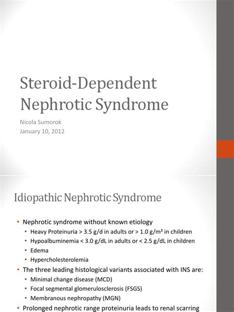 PDF Steroid Dependent Nephrotic Syndrome DOKUMEN TIPS