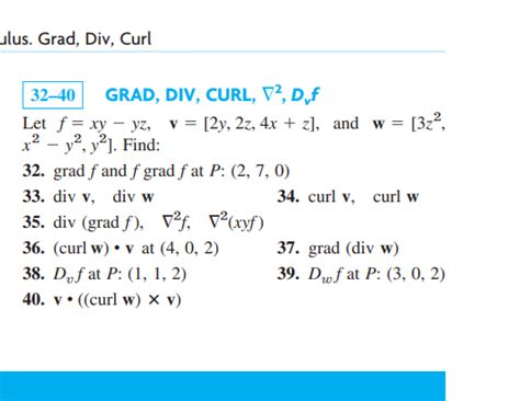 solved ulus grad div curl 32 40 grad div curl v² d f