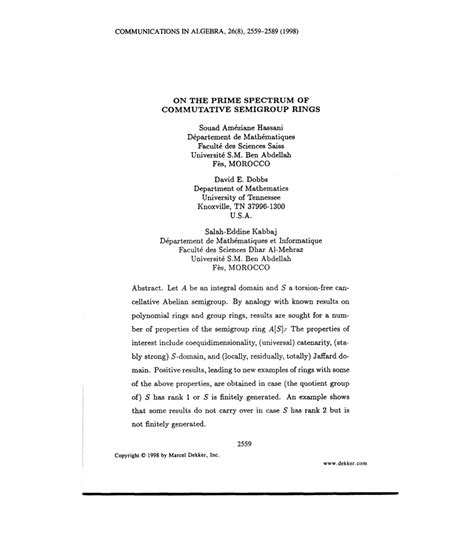 pdf on the prime spectrum of commutative semigroup rings