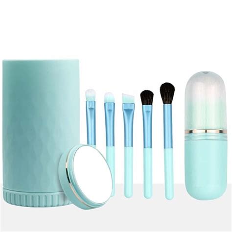 Amazon 6 IN 1 Portable Travel Makeup Brush Set COSHINE 6pcs Easy