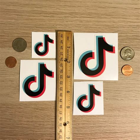Tik Tok Tiktok Logo Vinyl Decal Sticker Car Bumper Window Etsy