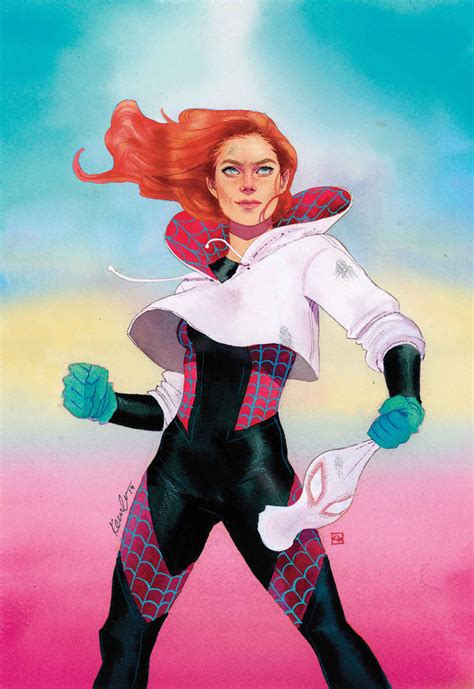 Spider Gwen 21 Mary Jane Watson Variant By Kevin Wada Comic Art Community Gallery Of Comic Art