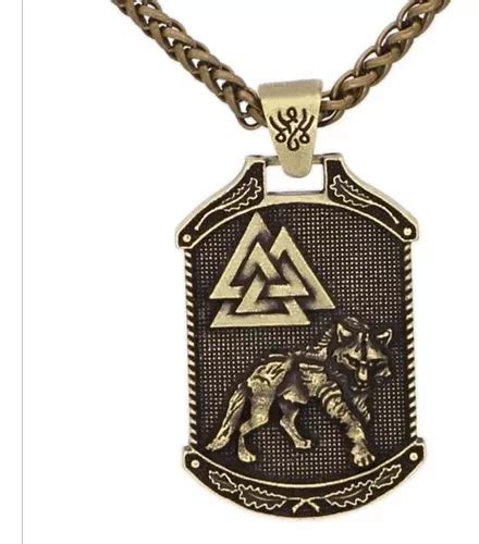 Collar Nordico Vikingo Lobo De Caza Odin Edicion Limitada Cuotas Sin