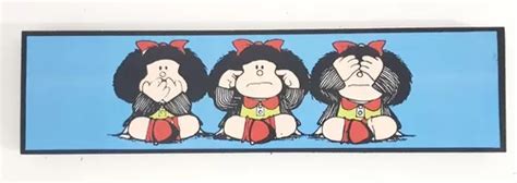 Mafalda Virtudes Mono Sabios No Oigo No Veo Cartel X