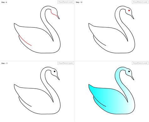 How To Draw Swan Step By Step At Drawing Tutorials