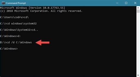 Changing The Drive And Directory In Command Prompt Delete Folder