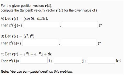 solved for the given position vectors r t compute the