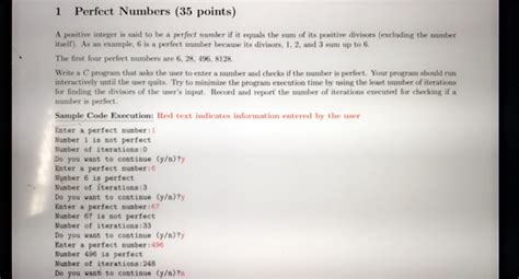 solved a positive integer is said to be a perfect number if
