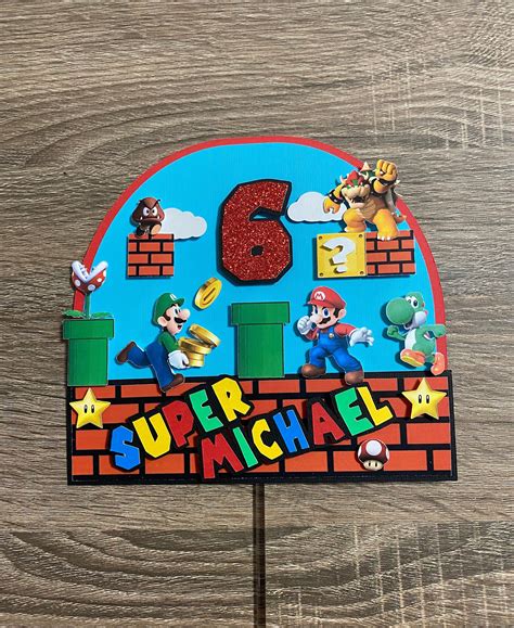 Super Mario Bros Cake Topper Mario Brothers Cake Topper Super Mario