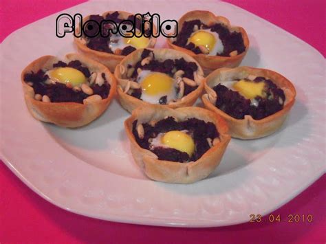 Florelila recetas y aficiones by Toñi Navarro CESTITAS DE MORCILLA