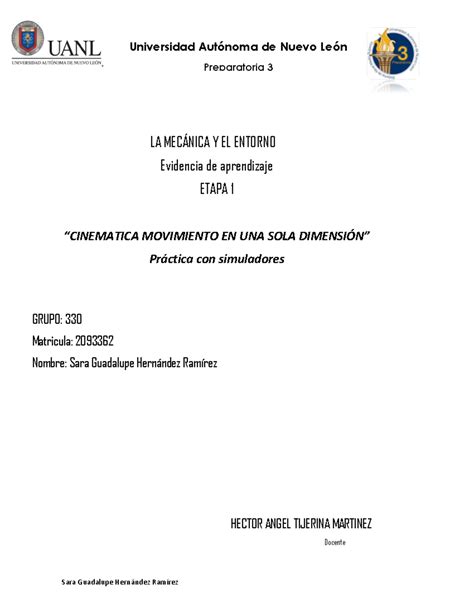 Mecánica y el entorno LA MECÁNICA Y EL ENTORNO Evidencia de