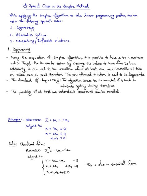 lp special cases pdf mathematical optimization linear programming