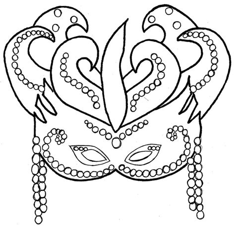 Divertidos antifaces de Carnaval para pintar Colorear imágenes
