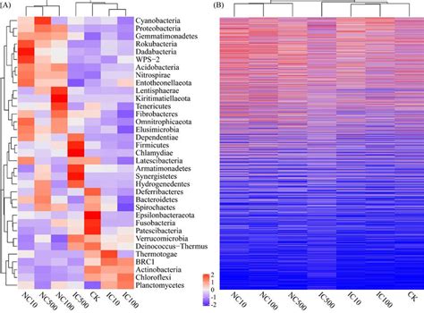 Hierarchical Clustering Heatmaps Based On Bacterial Community At Phylum