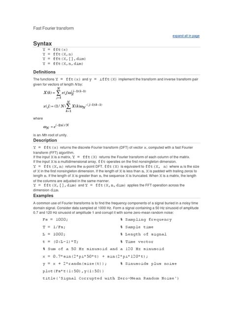 fast fourier transform pdf discrete fourier transform fast fourier transform
