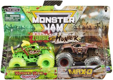 Monster Jam Zombie Vs Hunter Monster Mutt Dalmatian Vs Max D Exclusive