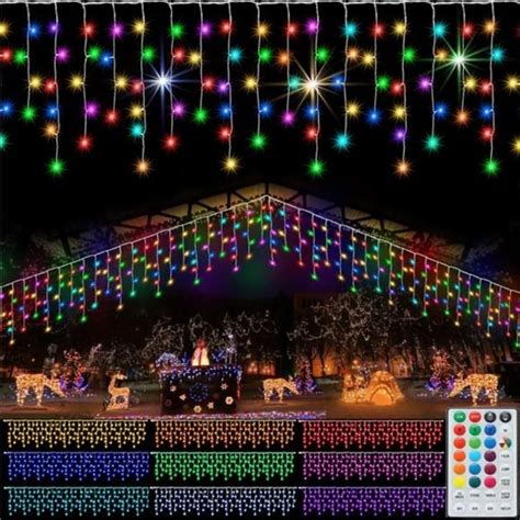Holiday Rgb Icicle Lights Color Changing Led String Lights Ft Led