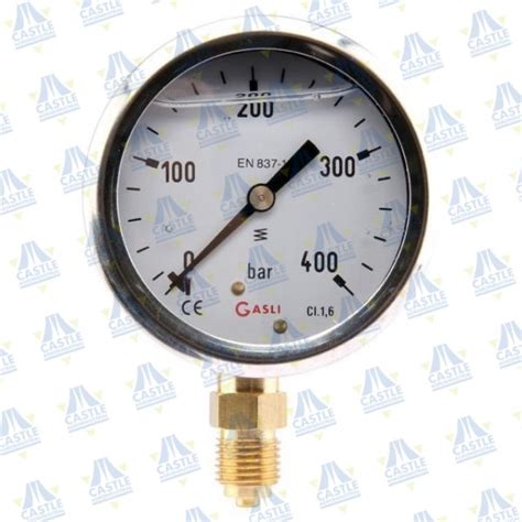 Manometro Presion De Glicerina Acero Inoxidable Vertical Ø100 1 2 0 A