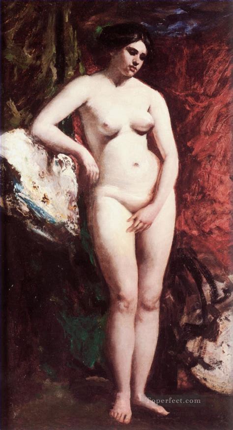 Standing Nude Female Body William Etty Painting In Oil For Sale